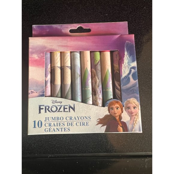 Disney | Toys | Disney Frozen Jumbo Crayons Anna Elsa Olaf New In Box ...